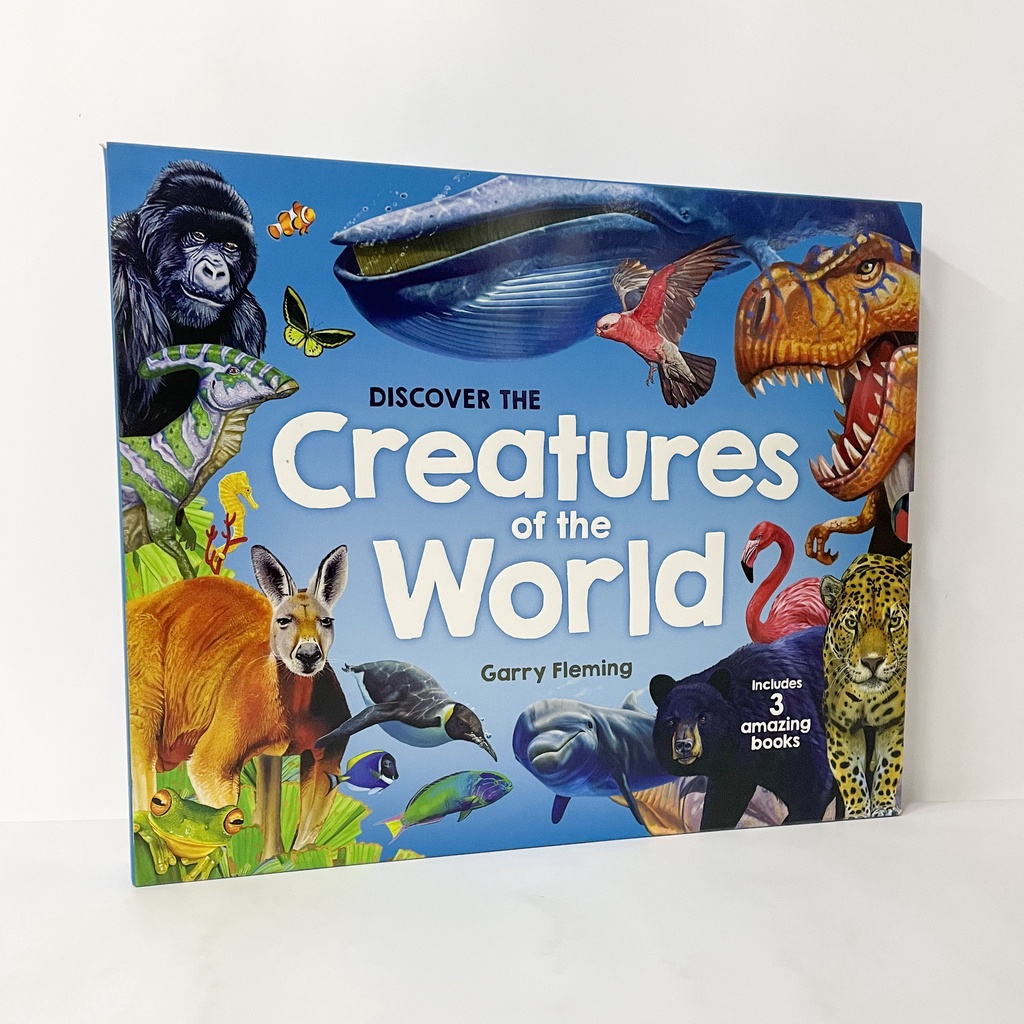 Animals Dinosaurs & Sea Creatures of the World Book Slipcase With 3 ...