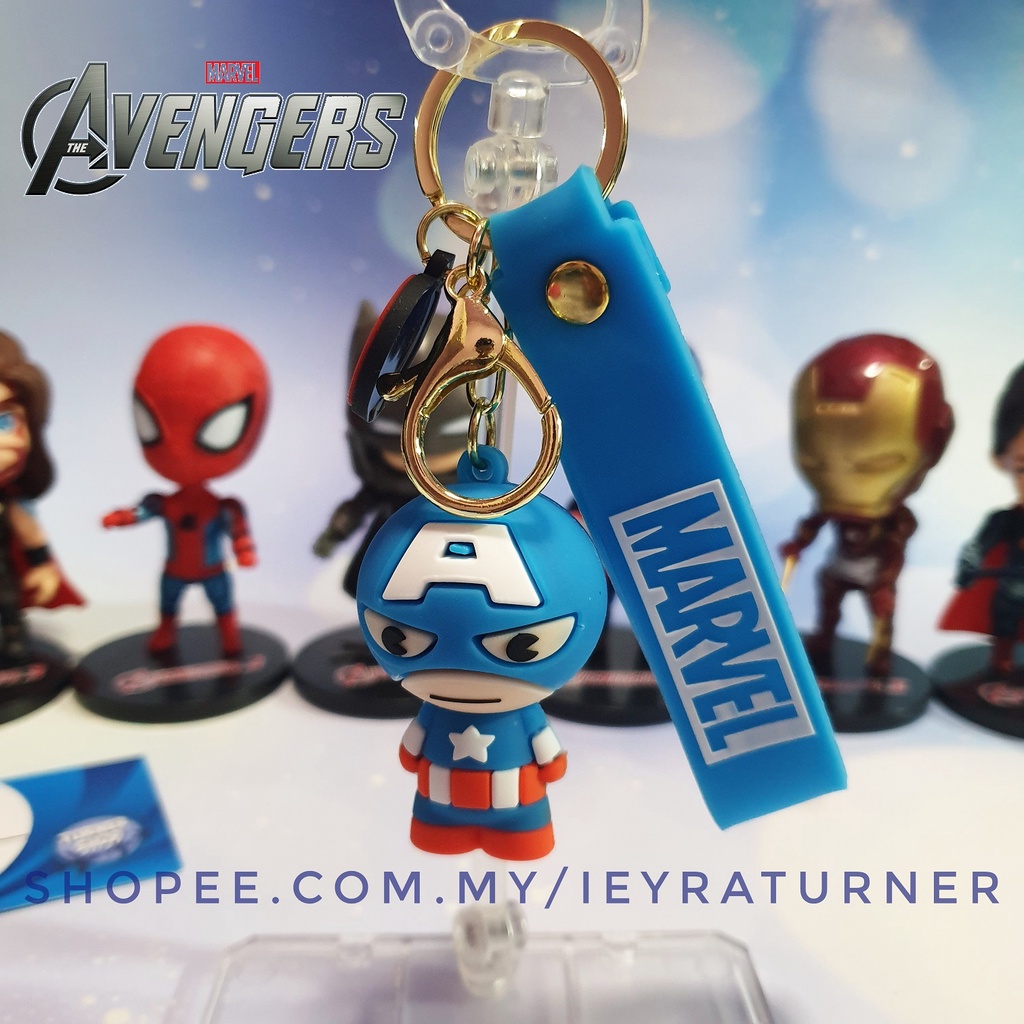 Marvel Avengers Original Keychain 3D PVC Gift Keyrings/Figure (ORI BASE ...
