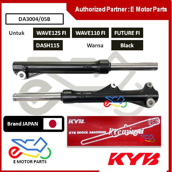 FORK WAVE125 FI FUTURE ALPHA WAVE 110 FI DASH FORK SET DEPAN DAMPER ( SILVER & BLACK )- DA3004 ...