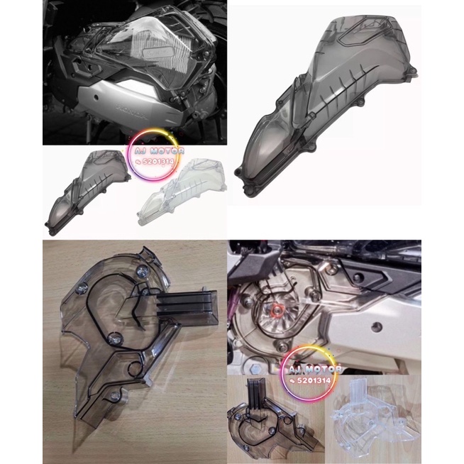 HONDA ADV150 CVT ENGINE COVER TRANSPARENT CLEAR SMOKE CARBON ADV-150 ...
