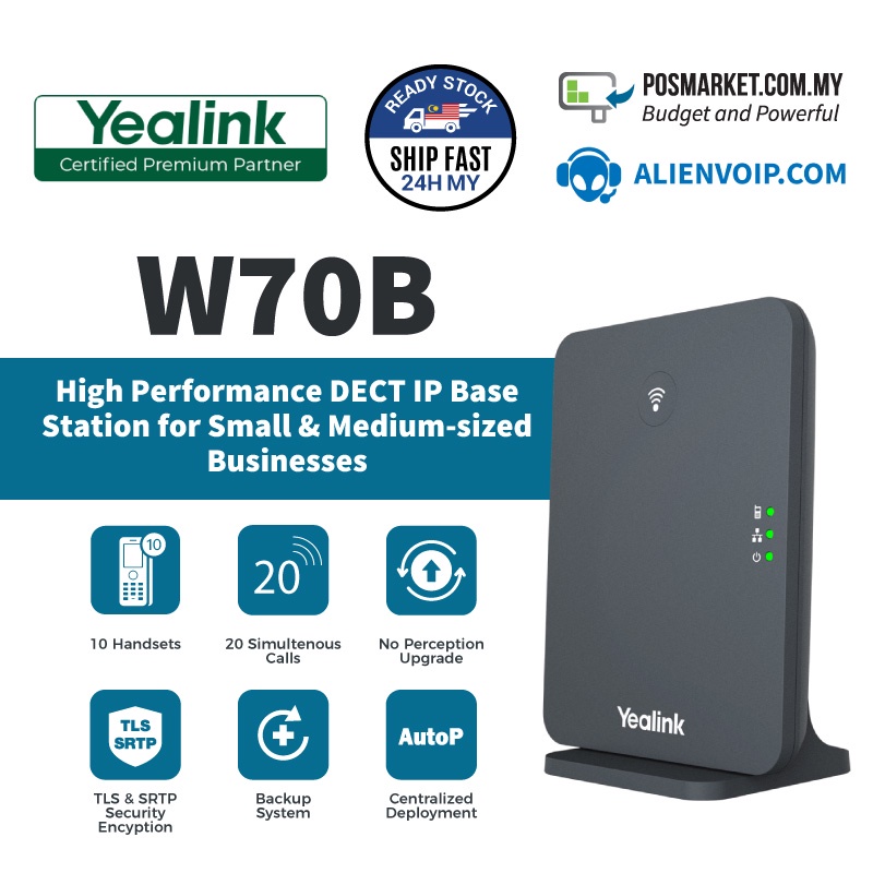 Yealink W70B High Performance DECT IP Base Station | Shopee Malaysia