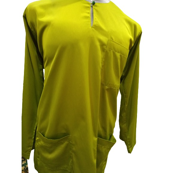 Baju Melayu Hijau Hijau Muda Pucuk Pisang Baju raya Dewasa | Shopee ...