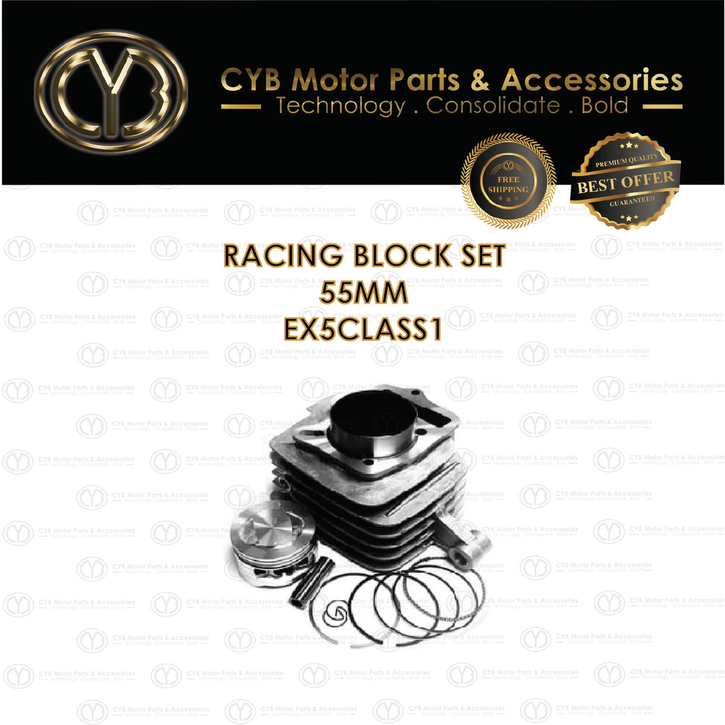 Racing Cylinder Block Set MODENAS EX5CLASS1 55mm Blok Silinder EX5 ...