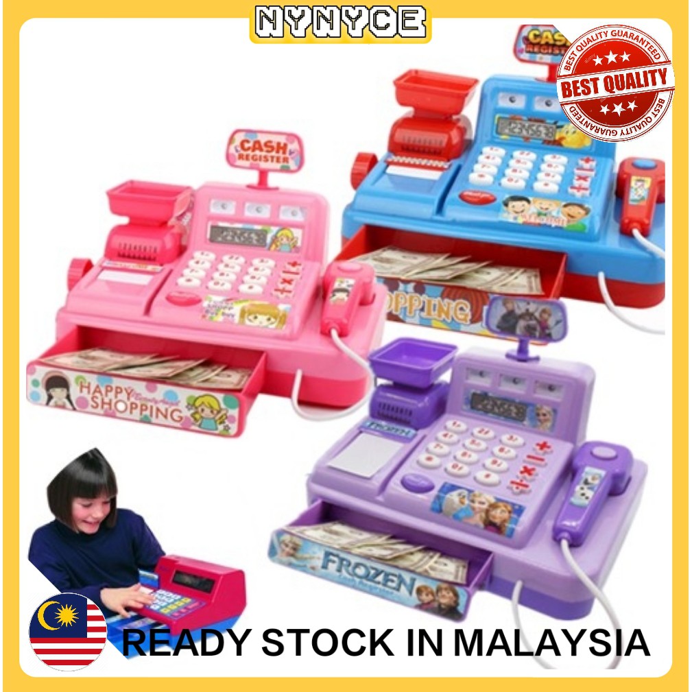 Cashier Set Pretend Toys Supermarket Toys Cash Register Kids Toy Frozen ...