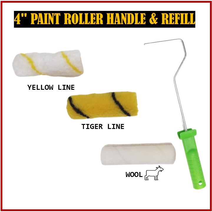 4" Paint Roller Refill Solvent Base Roller Wall Painting Tools /Roller ...