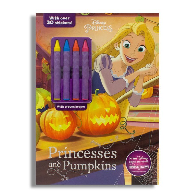 Disney princess Coloring Book: princesses and pumpkins bonus 4 Crayons ...