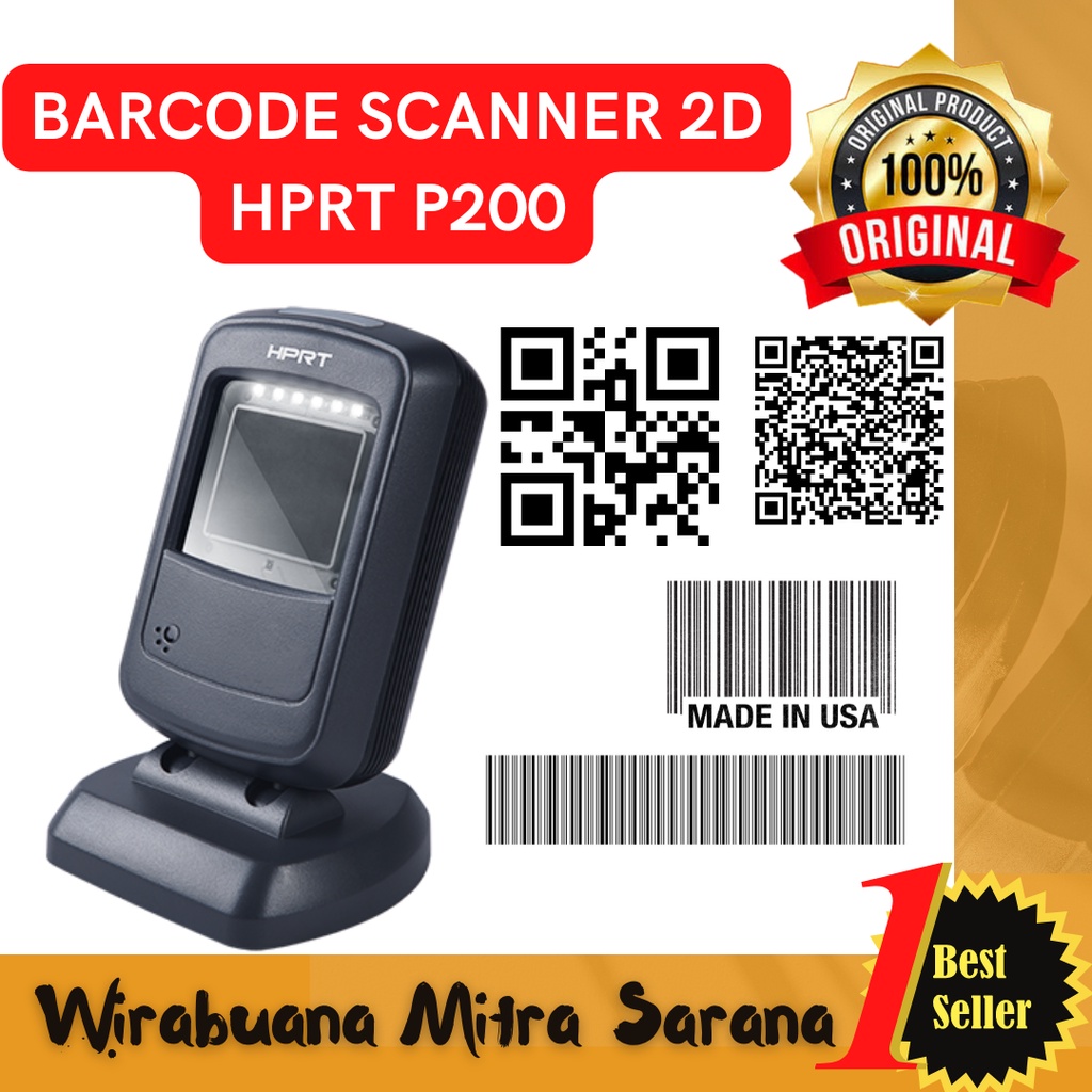 Barcode SCANNER 2D HPRT P200 IMAGER 1D & 2D SCAN QR CODE (USB) | Shopee ...