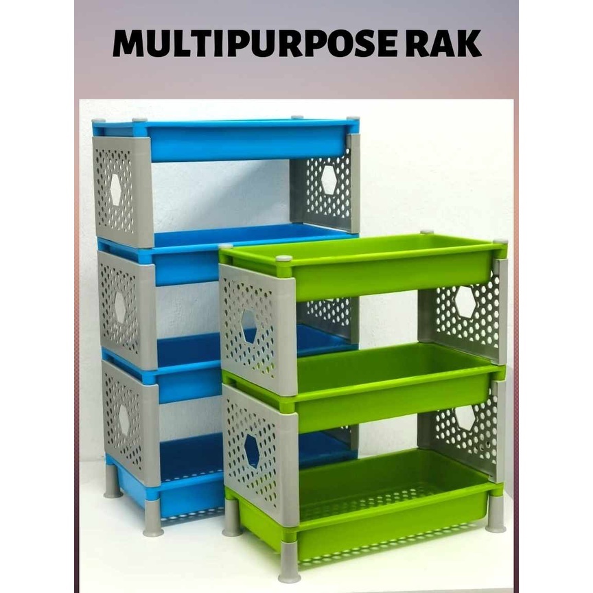 Rak Plastik Serbaguna Bertingkat Segi Empat Rak/Stackable Rectangle ...