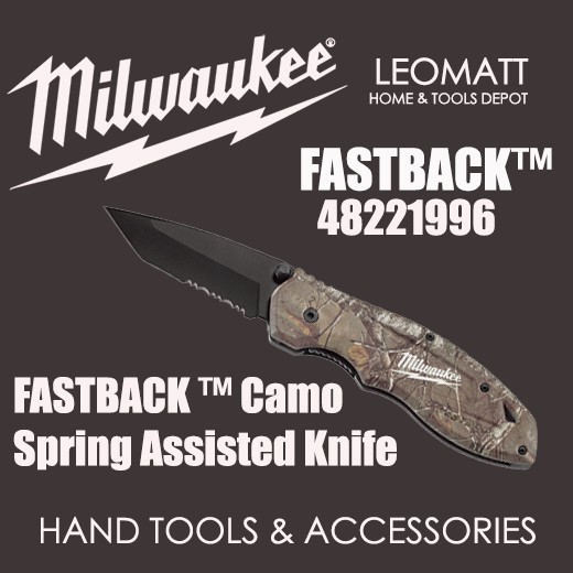 Milwaukee FASTBACK ™ Camo Spring Assisted Knife 48221996 | Shopee Malaysia