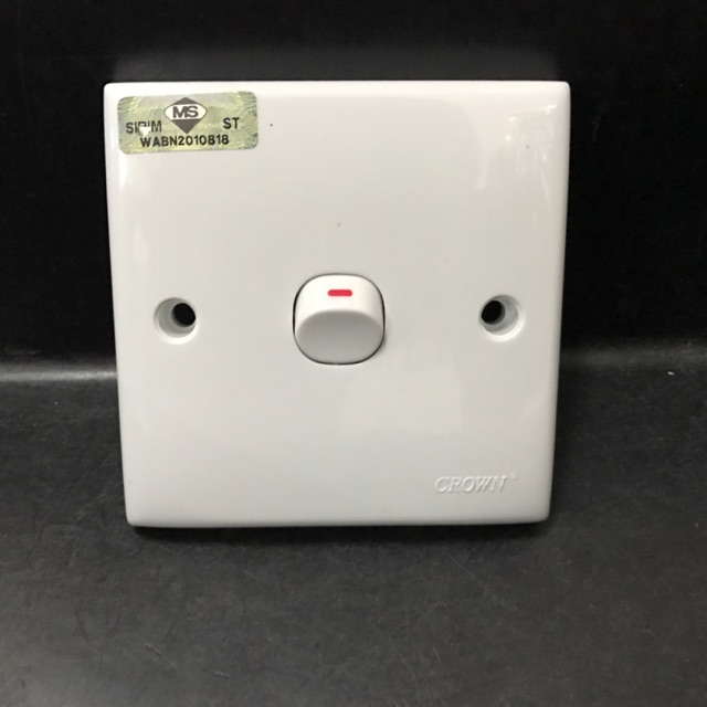 Crown 10A 250V AC 1 Gang 1 Way Flush Switch | Shopee Malaysia