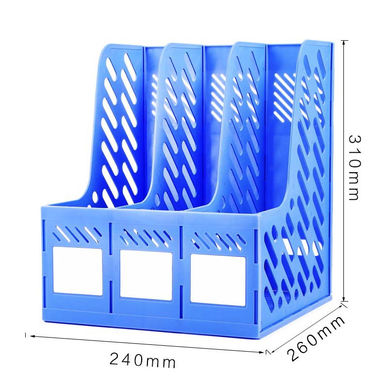 Office Supplies File Rack Quadruple Plastic Bookshelf Desktop Data ...