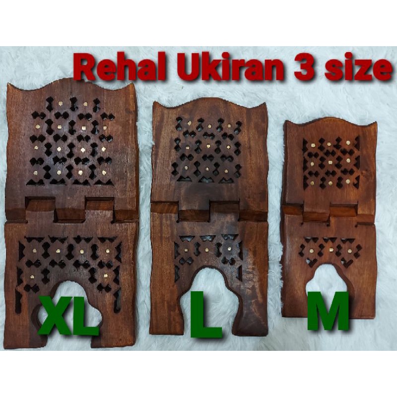 Rehal Kayu Ukiran Cantik untuk Al Quran Siap 3 Size Berbeza | Shopee ...