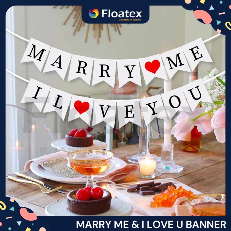 (Ready Stock) Wedding proposal letter banner with Ribbon For Proposal ...