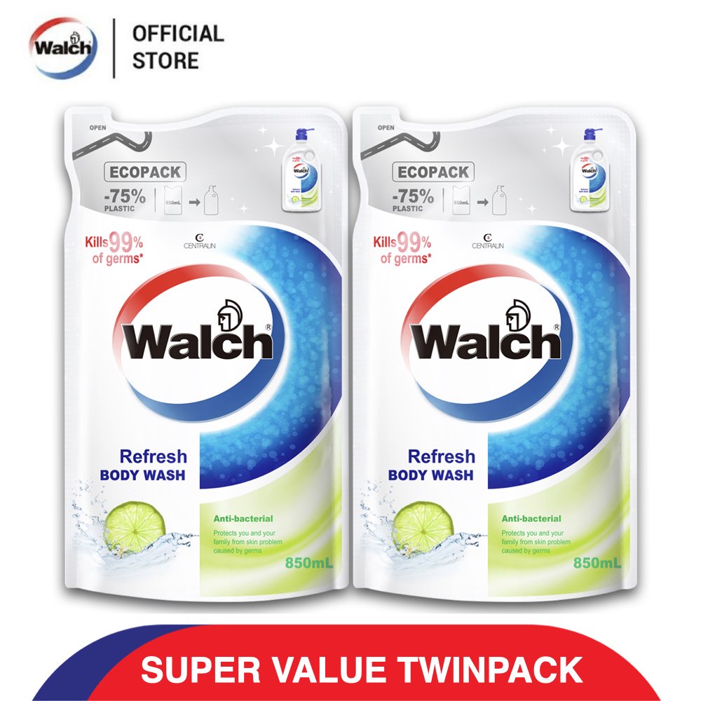 Walch Anti-Bacterial Body Wash Refill (850ml x 2) | Shopee Malaysia