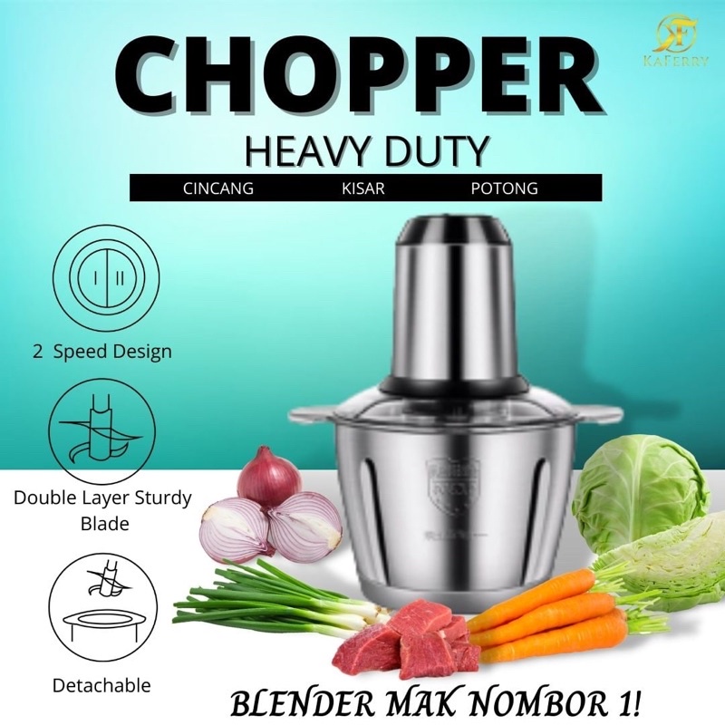 Chopper Heavy Duty Blender Pengisar Buah, Sayur, Bawang, Daging ...