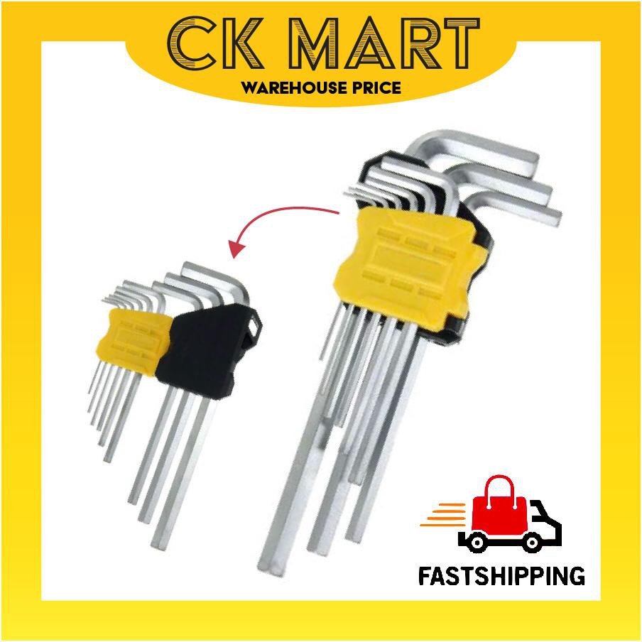 CKMart 9pcs Ball Point Allen Key Set/ CRV Screwdriver Key Set/ Allen ...