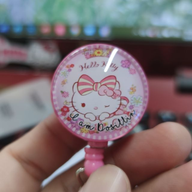 [READY STOCK] HELLO KITTY GLASS YOYO DESIGN 01# BADGE REEL | Shopee ...