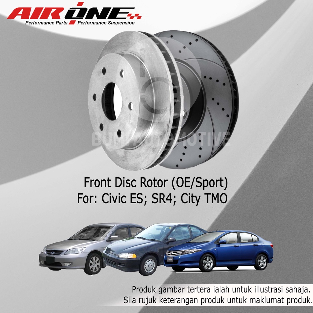 Honda Civic ES / SR4 / City TMO Front (Depan) Disc Rotor Racing Disc ...