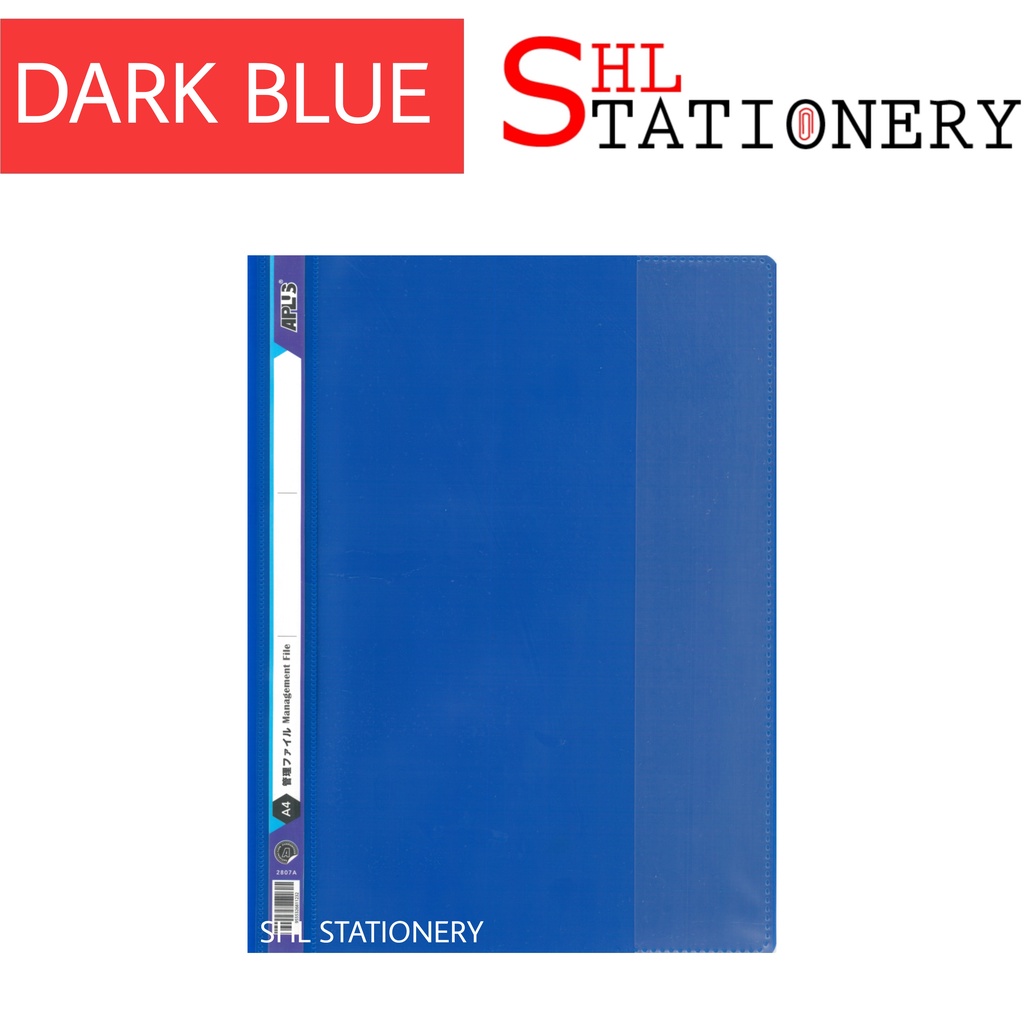 APLUS A4 Size PVC Management File Transparent Cover / Document Paper ...