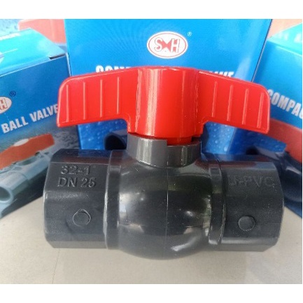 Pvc ball valve compact 1 inch SH taiwan sch80, stop upvc pipe faucet ...