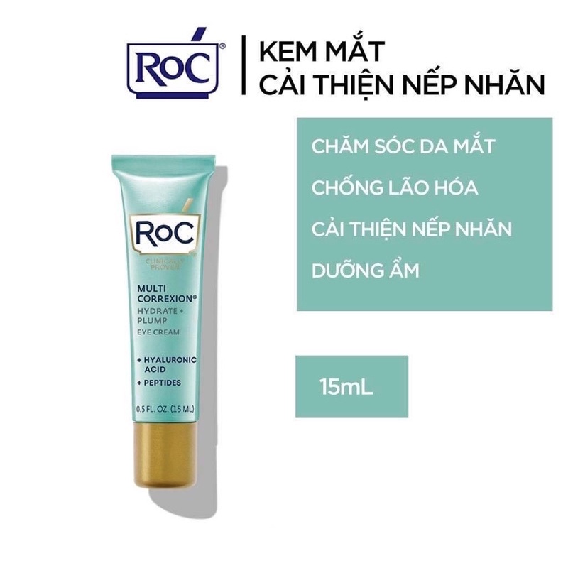 Roc Multi Correxion Hydrate + Plump Eye Cream 15ml (GENUINE) | Shopee Malaysia