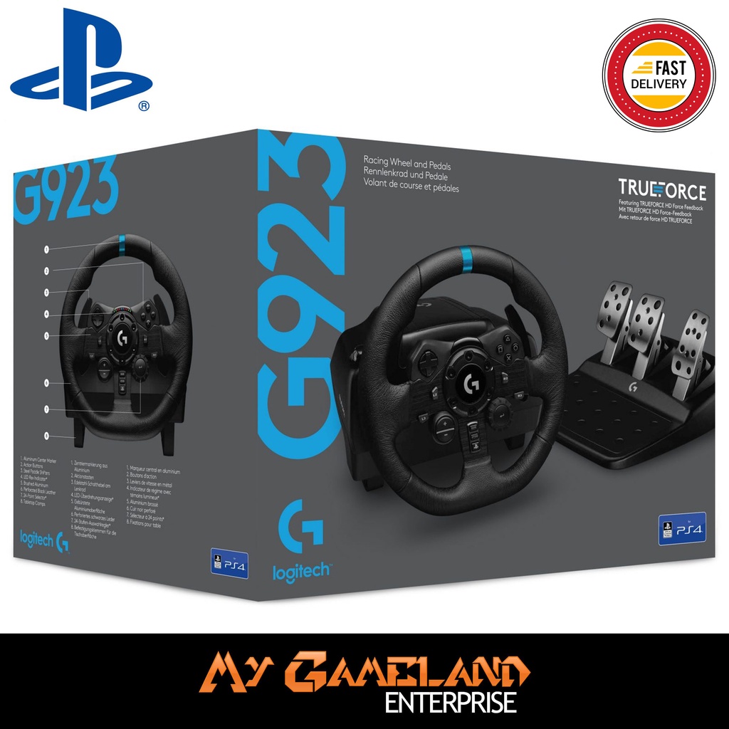 Logitech G923 True Force Racing Wheel + Shifter For PS4 / PC / Xbox ...