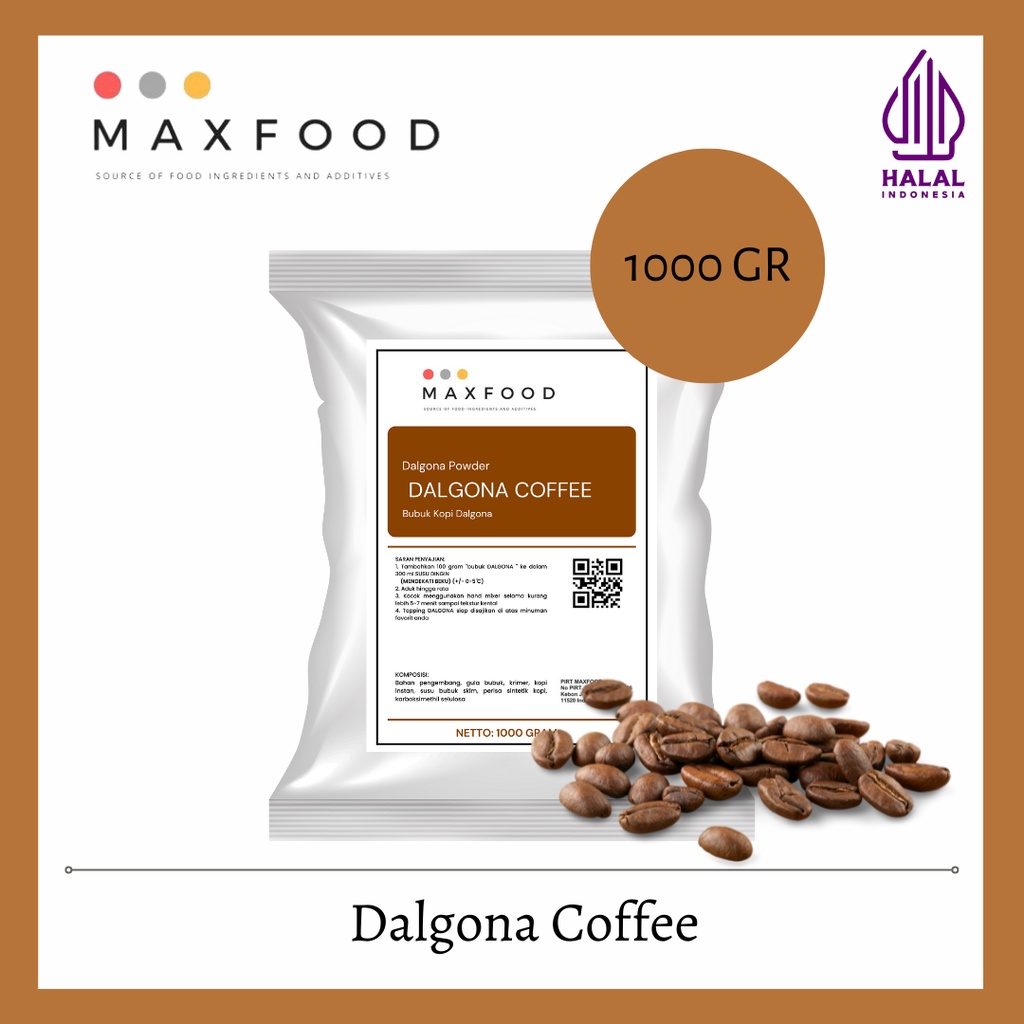 MAXFOOD - Dalgona Coffee Cream / Dalgona Premix Powder 1 Kg | Shopee Malaysia