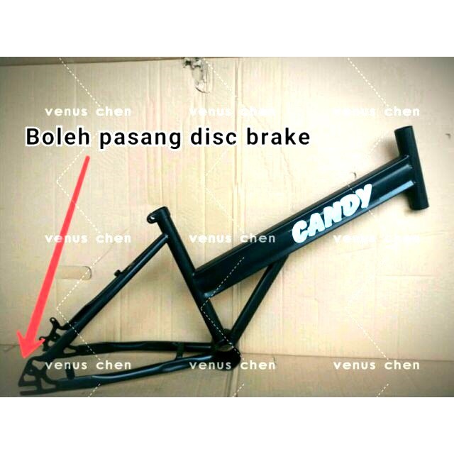 Body basikal size 20"yang boleh pasang disc brake dan FREE sticker ...