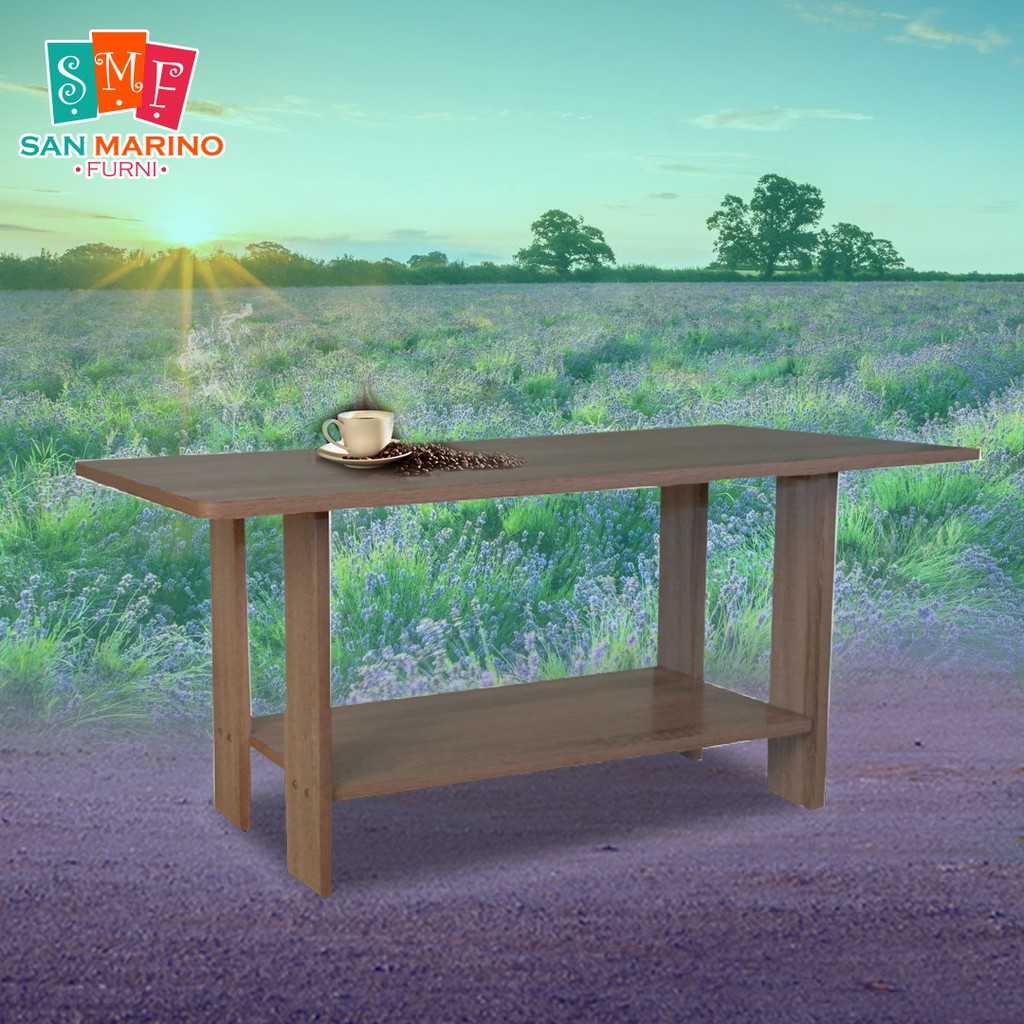 COFFEE TABLE / MEJA KOPI / SIDE TABLE - MELAMINE WOOD SURFACE | Shopee ...