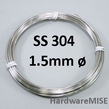 SS 304 Stainless Steel Wire Single Strand SS304 Tie Wire Soft 1.5mm ...