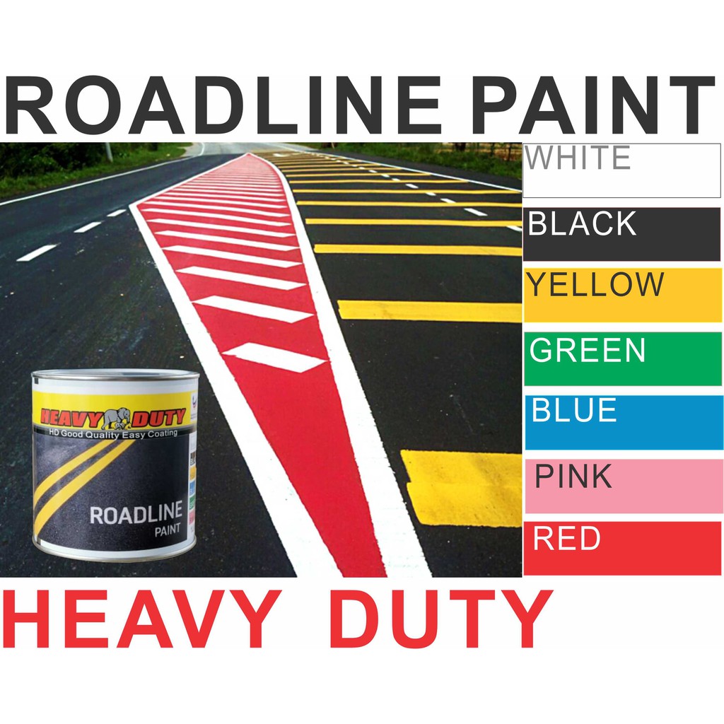 ( 1 LITER ) HEAVY DUTY Roadline Paint 1L for Road Marking (Cat Jalan ...