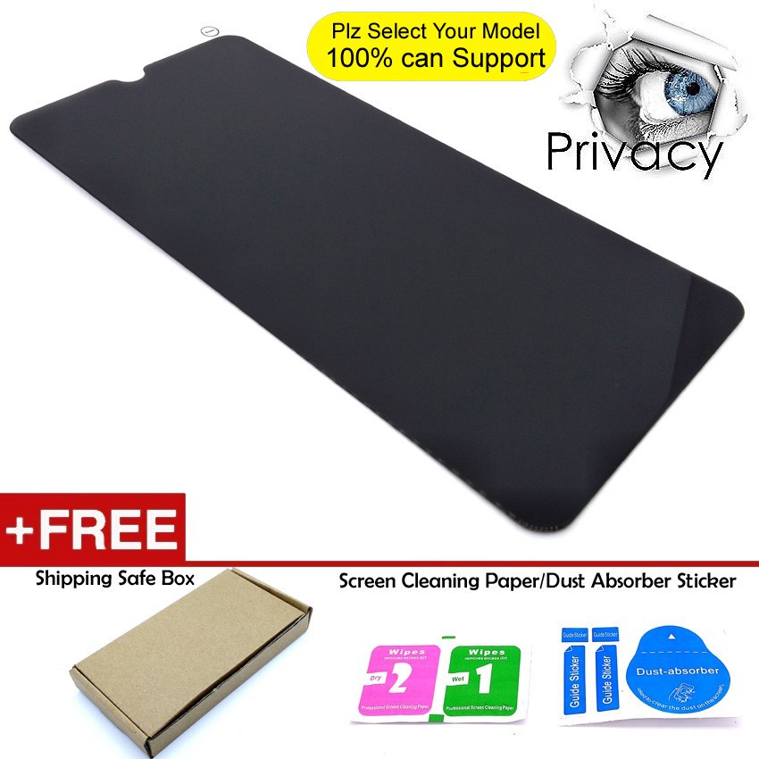 Vivo Y11/Y11D/Y12 2019 / vivo 1904/Y15 2019/Y17/Y85 Anti-Spy Privacy Tempered Glass Screen ...