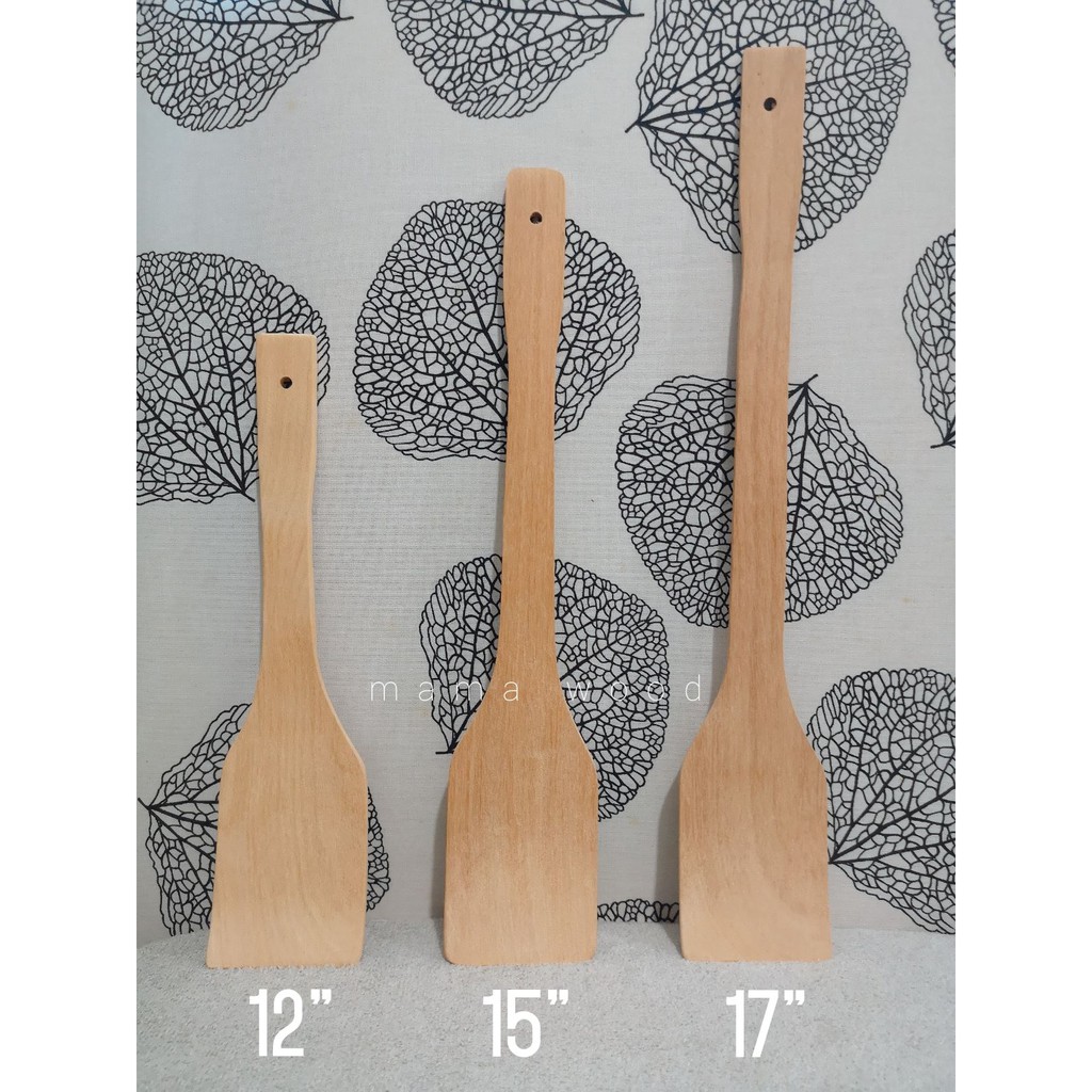 Spatula 12”/15”/17” Sudip Kayu Wood Turner Cook | Shopee Malaysia