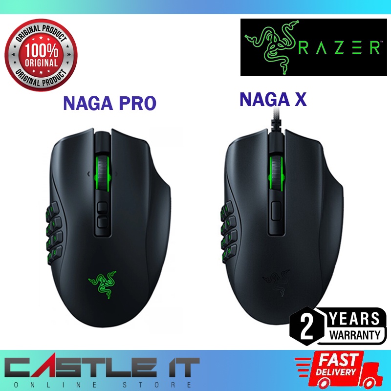 Razer NAGA PRO WIRELESS / NAGA X MMO WIRED USB / 5G Sensor Gaming Mouse ...