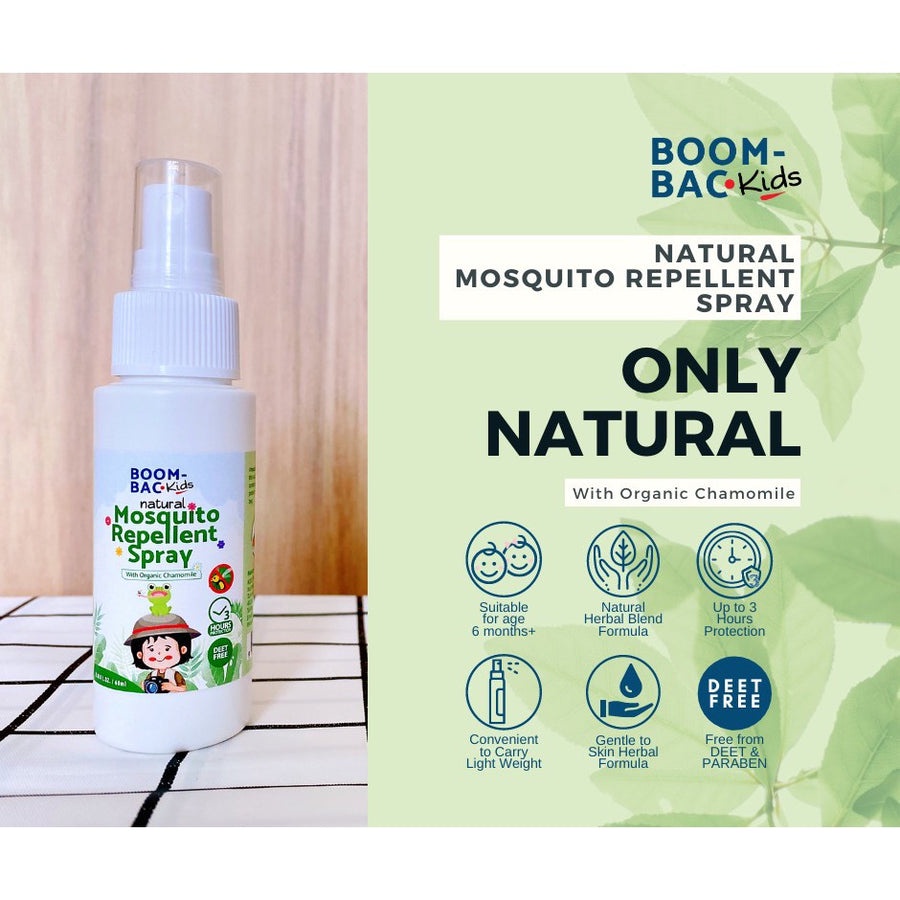 Boom Bac Kid Natural Mosquito Repellent Spray with Organic Ingredients ...
