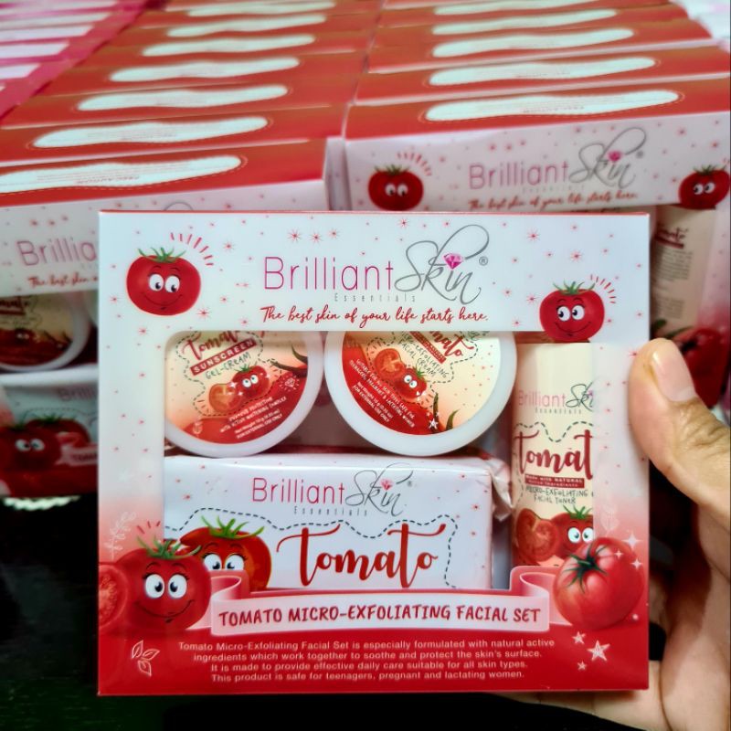 Brilliant Skin Micro Exfoliating tomato set Maintenance set | Shopee ...