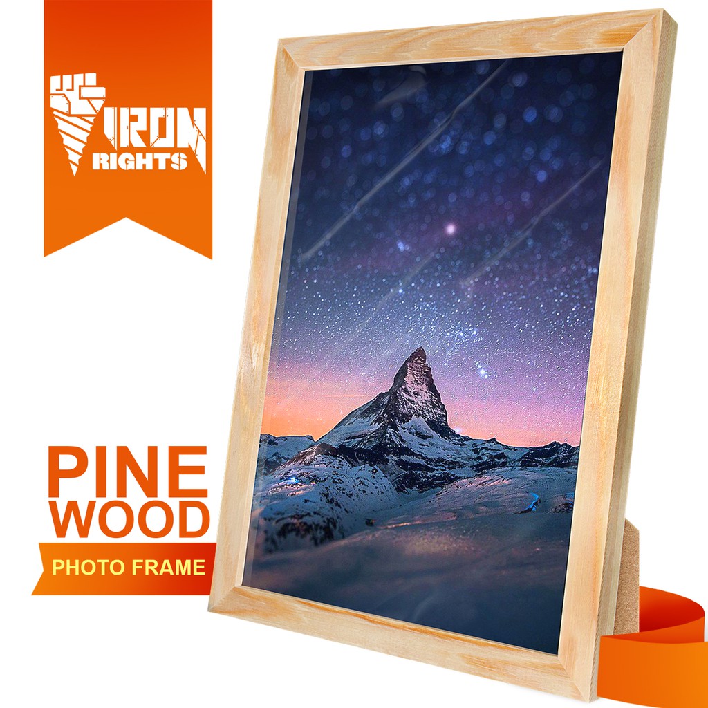 Solid Wooden Pine Wood Frame 4R 6R 8R 10R A4 A3 Photo Frame | Bingkai ...