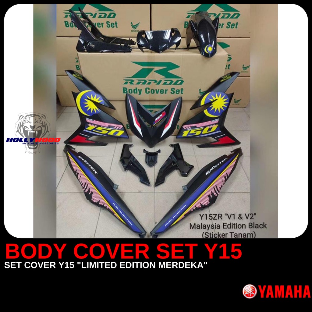 YAMAHA Y15 / Y15ZR BODY COVER SET MERDEKA EDITION / MALAYSIA EDITION ...