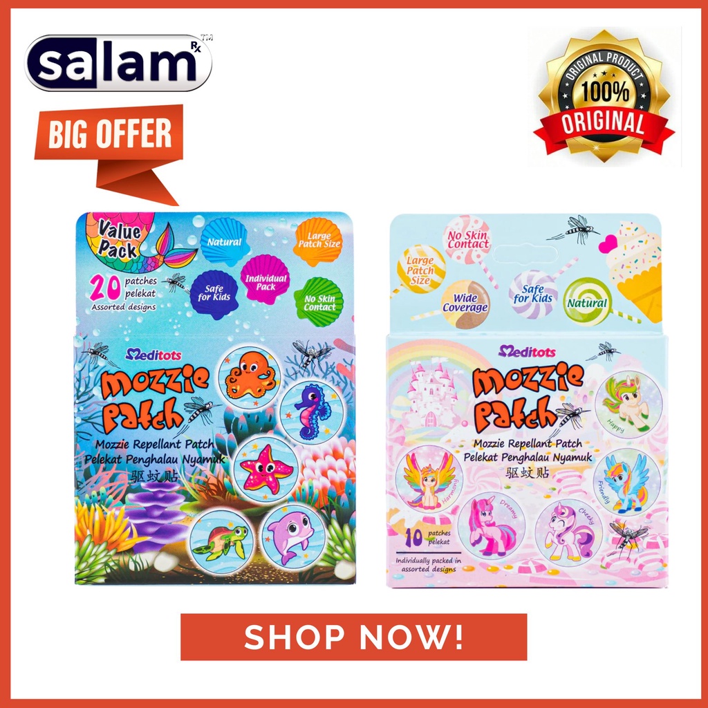 MEDITOTS MOZZIE PATCH MOSQUITO REPELLENT PATCH (10S/20S) | Shopee Malaysia