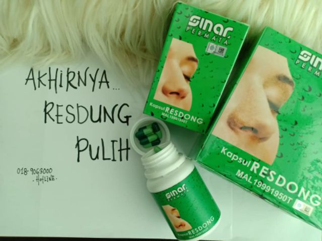 KAPSUL RESDUNG EXTRACT 40 BIJI /ALAHAN SEAFOOD/GATAL MATA HIDUNG/HIDUNG ...