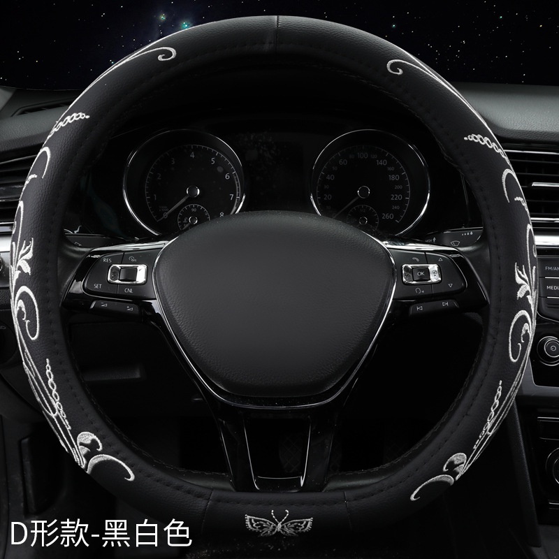Luxury Classic Leather PU Waterproof Car Steering Wheel Cover Specific ...