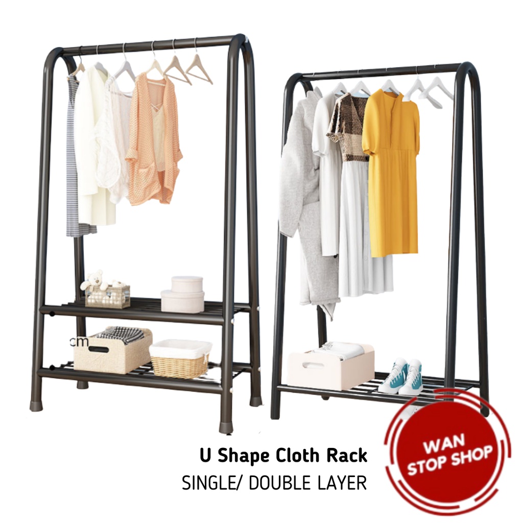 U Shape Cloth Rack Cloth Hanger Clothes Rack Hanging Organizer Drying ...