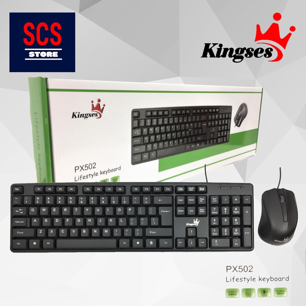 KINGSES PX502 / WESDAR KM5 COMBO WIRED USB KEYBOARD AND MOUSE | Shopee ...