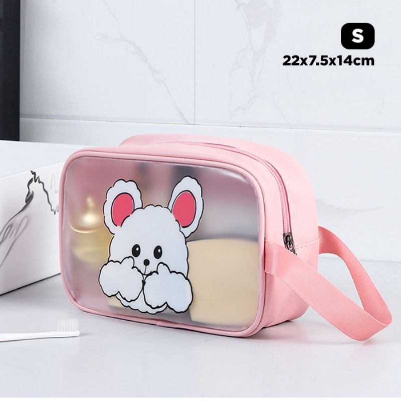 Transparent Large-Capacity Cosmetic/Skincare Cute Travel Storage Bag ...
