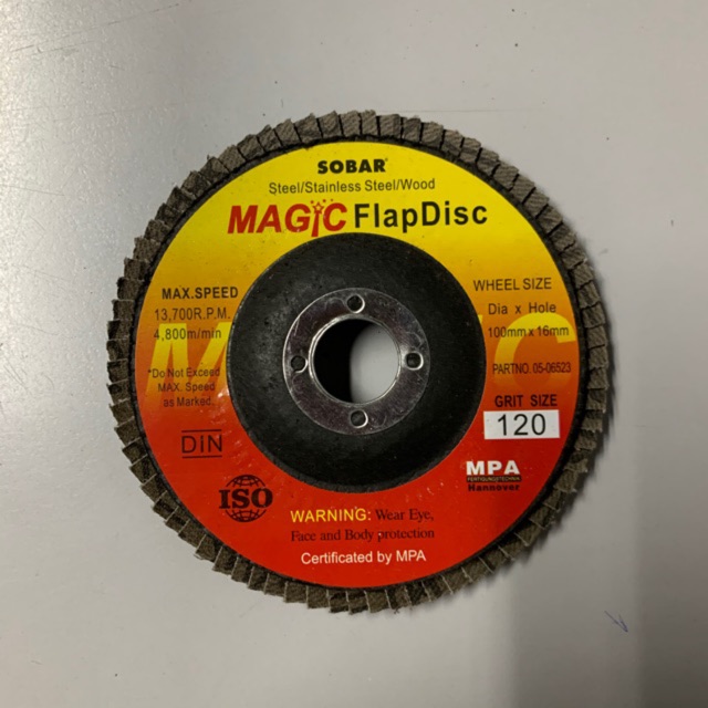 MAGIC SAND PAPER FLAP DISC 4”-105MM | Shopee Malaysia
