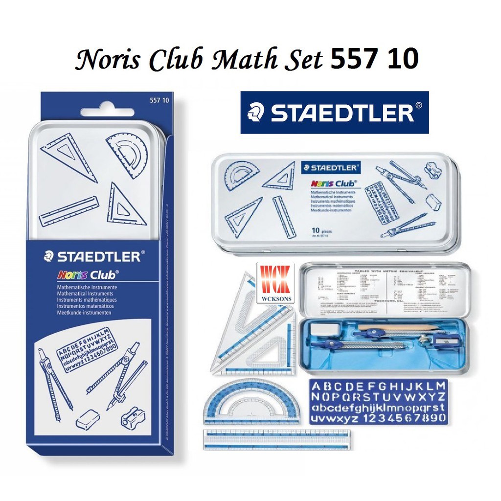 STAEDTLER NORIS CLUB MATHS SET ( 557-10 ) 10 PIECES | Shopee Malaysia
