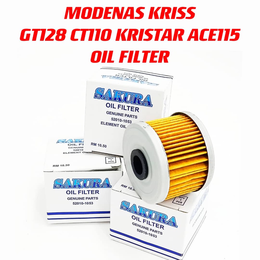 Original Modenas KRISS GT128 CT110 KRISTAR ACE115 Oil Filter Penapis ...