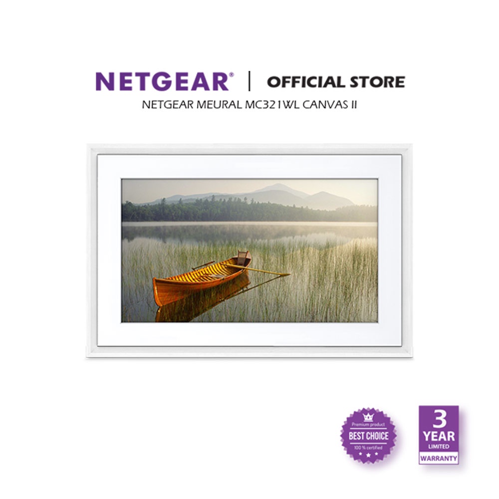 NETGEAR Meural Canvas II (MC321WL) Smart Art Frame with HD Digital ...