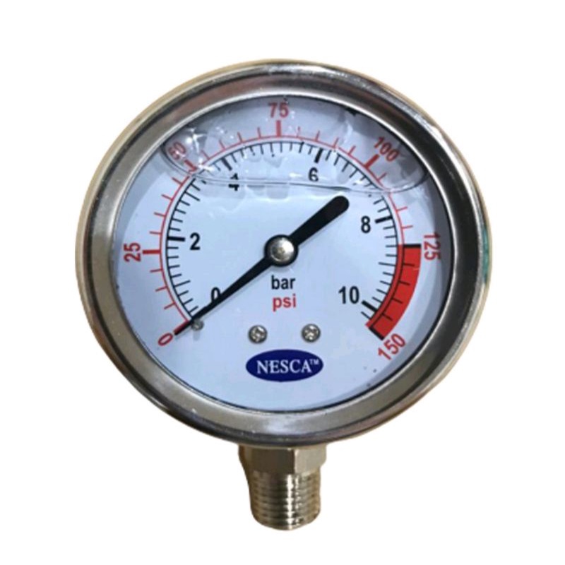 Nesca Water Filter Pressure Gauge - Oil - Hydraulic Liquid - SUS ...