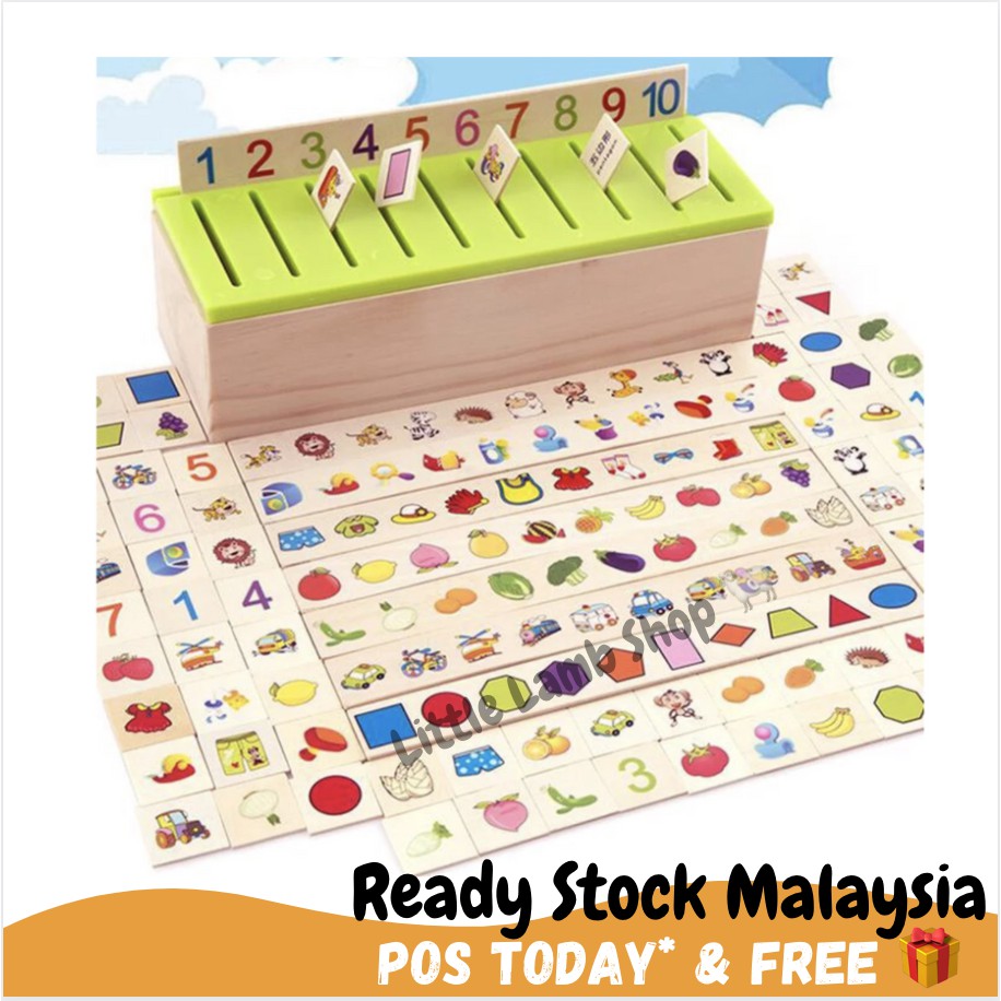 Knowledge Classification Box / Sorting box / wooden toy/teaching aids ...